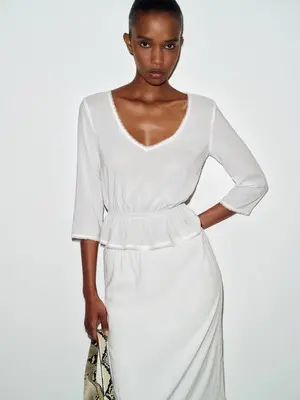REFORMATION West Top Ivory