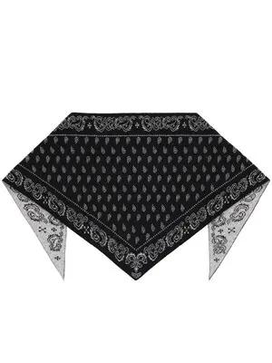 Guest In Residence Sciarpa "the Wild Rag" Con Motivo Paisley - Black