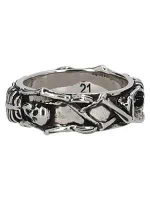 Alexander McQueen Anello "dancing Skeleton - Silver