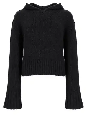 Rick Owens Maglia Cropped Con Cappuccio