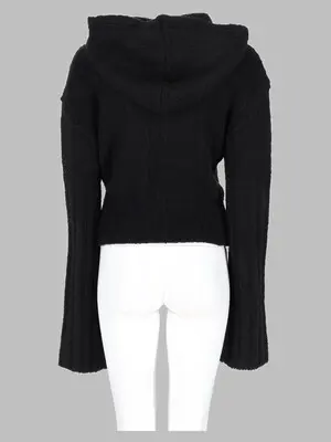 Rick Owens Maglia Cropped Con Cappuccio