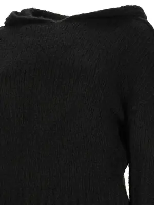Rick Owens Maglia Cropped Con Cappuccio