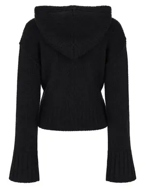 Rick Owens Maglia Cropped Con Cappuccio