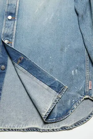 Acne Studios Paint Printed Denim Shirt