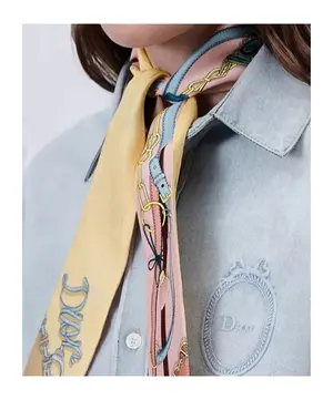 Dior Saddle Charms Mitzah Scarf