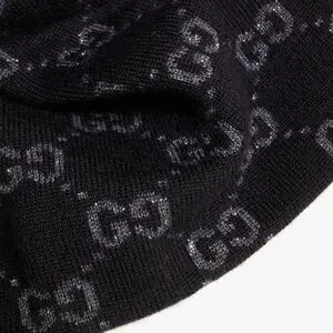 Gucci Gg Jacquard Hat - Black