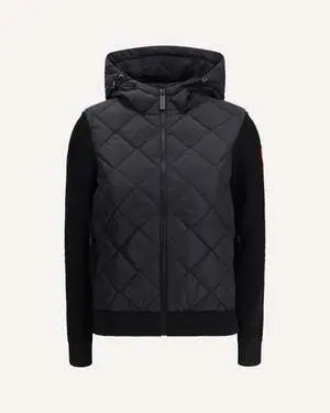 Canada Goose Hybridge Quilted Knit Hooded Down Jacket
