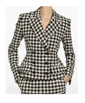 Dolce & Gabbana Dolce Gabbana Double-breasted Houndstooth Jacket