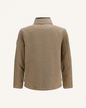 Stone Island Padded Cotton And Wool-blend Jacket
