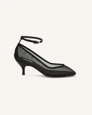 Alaïa Nude Mesh Pumps - Black