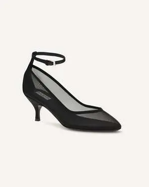 Alaïa Nude Mesh Pumps - Black