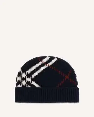 Burberry Check Cashmere-blend Beanie
