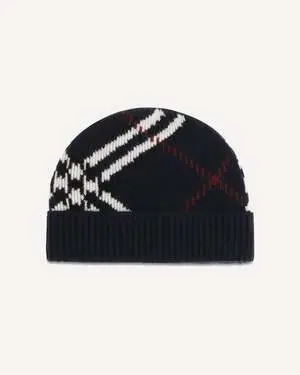 Burberry Check Cashmere-blend Beanie