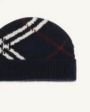 Burberry Check Cashmere-blend Beanie
