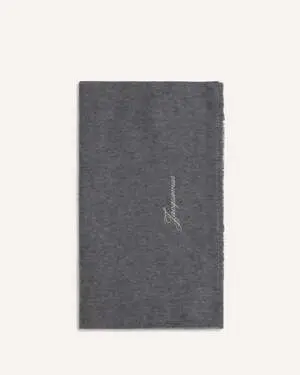 Jacquemus Tailleur Wool Scarf - Grey