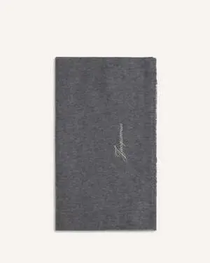 Jacquemus Tailleur Wool Scarf - Grey