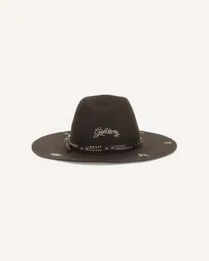 GOLDEN GOOSE Embroidered Wool Fedora