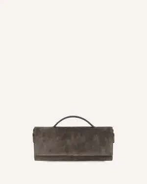 Brunello Cucinelli Essence Suede Top-handle Bag - Brown