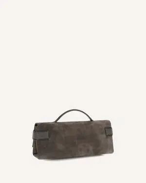 Brunello Cucinelli Essence Suede Top-handle Bag