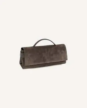 Brunello Cucinelli Essence Suede Top-handle Bag