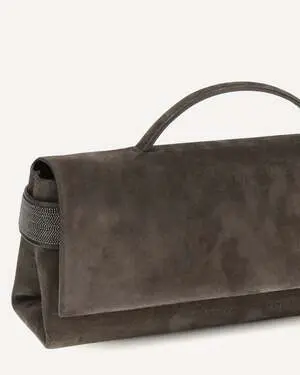 Brunello Cucinelli Essence Suede Top-handle Bag