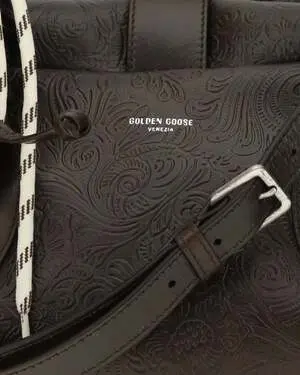 GOLDEN GOOSE Vita Medium Leather Travel Bag