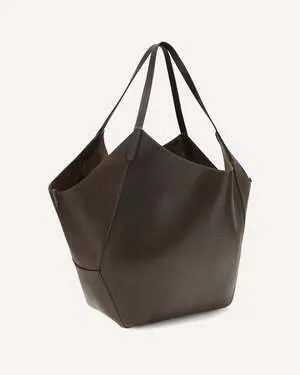 Brunello Cucinelli Leather Shopping Bag With Monili Detail