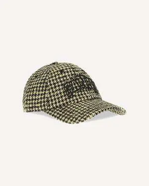 GANNI Woollen Check Cap