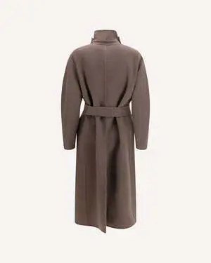 Fabiana Filippi Long Double Faced Wool And Cashmere Coat
