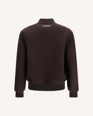 Brioni Woo And Cashmere Zip-up Bomber Jacket Mae