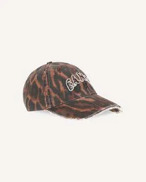 GANNI Ocelot Leopard Cap