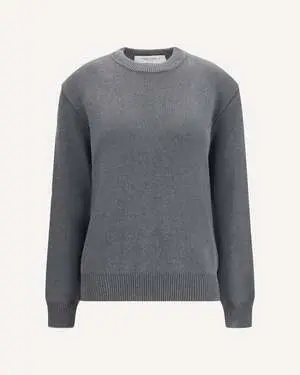GOLDEN GOOSE Cotton Crewneck Sweater With Back Logo Feale