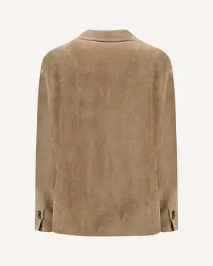 Brunello Cucinelli Fluid Corduroy Jacket With Monile