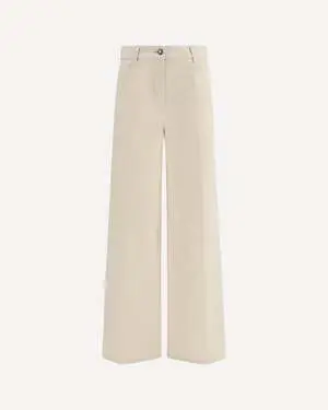 FORTE_FORTE Wde Leg Jeans N Flocked Denm