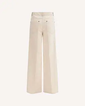 FORTE_FORTE Wde Leg Jeans N Flocked Denm