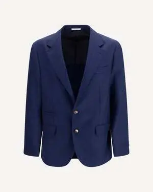 Brunello Cucinelli Single Breasted Wool Blazer