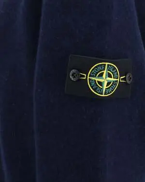 Stone Island Alpaca And Wool-blend V-neck Cardigan Ale - Blue