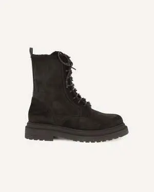 Brunello Cucinelli Laced Ankle Boots - Black