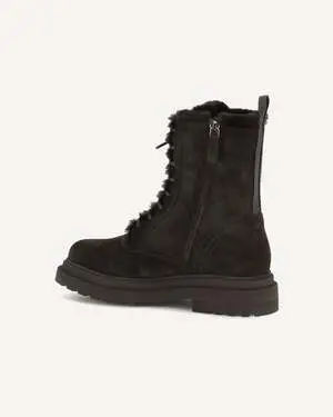 Brunello Cucinelli Laced Ankle Boots - Black