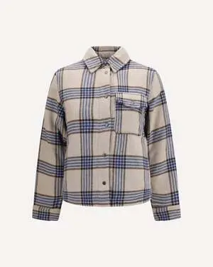Woolrich Aaskan Checked Woo Bend Overshirt Femae