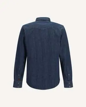 JACOB COHЁN R2 Western Cotton-deni Shirt Ale