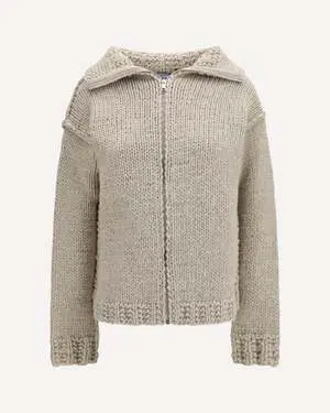 Prada Wool Zip Cardigan