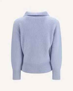 FORTE_FORTE Wool And Cashmere Half Zp Sweater