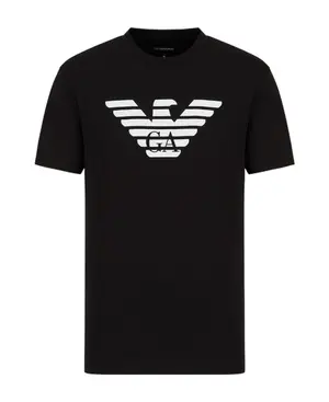 Emporio Armani Crewneck Short-sleeved T-shirt - Black