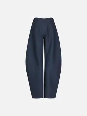 Alaïa Round Wool Crepe Pants - Grey
