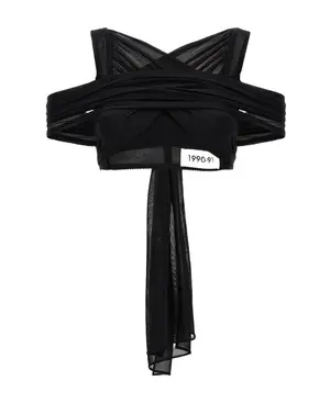 Dolce & Gabbana Dolce Gabbana Kim Crossed Shoulder Cropped Top
