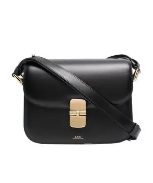 A.p.c. Small Grace Leather Shoulder Bag - Black
