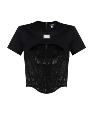 Dolce & Gabbana Logo-plaque Cropped Top