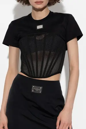 Dolce & Gabbana Logo-plaque Cropped Top