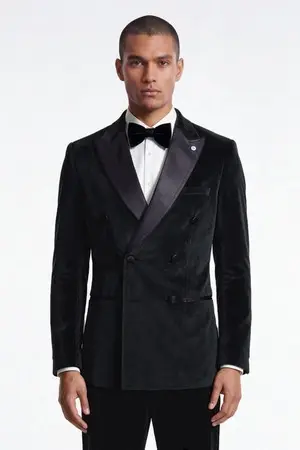 TWISTED TAILOR Stallone Slim Fit Tux Jacket - Black